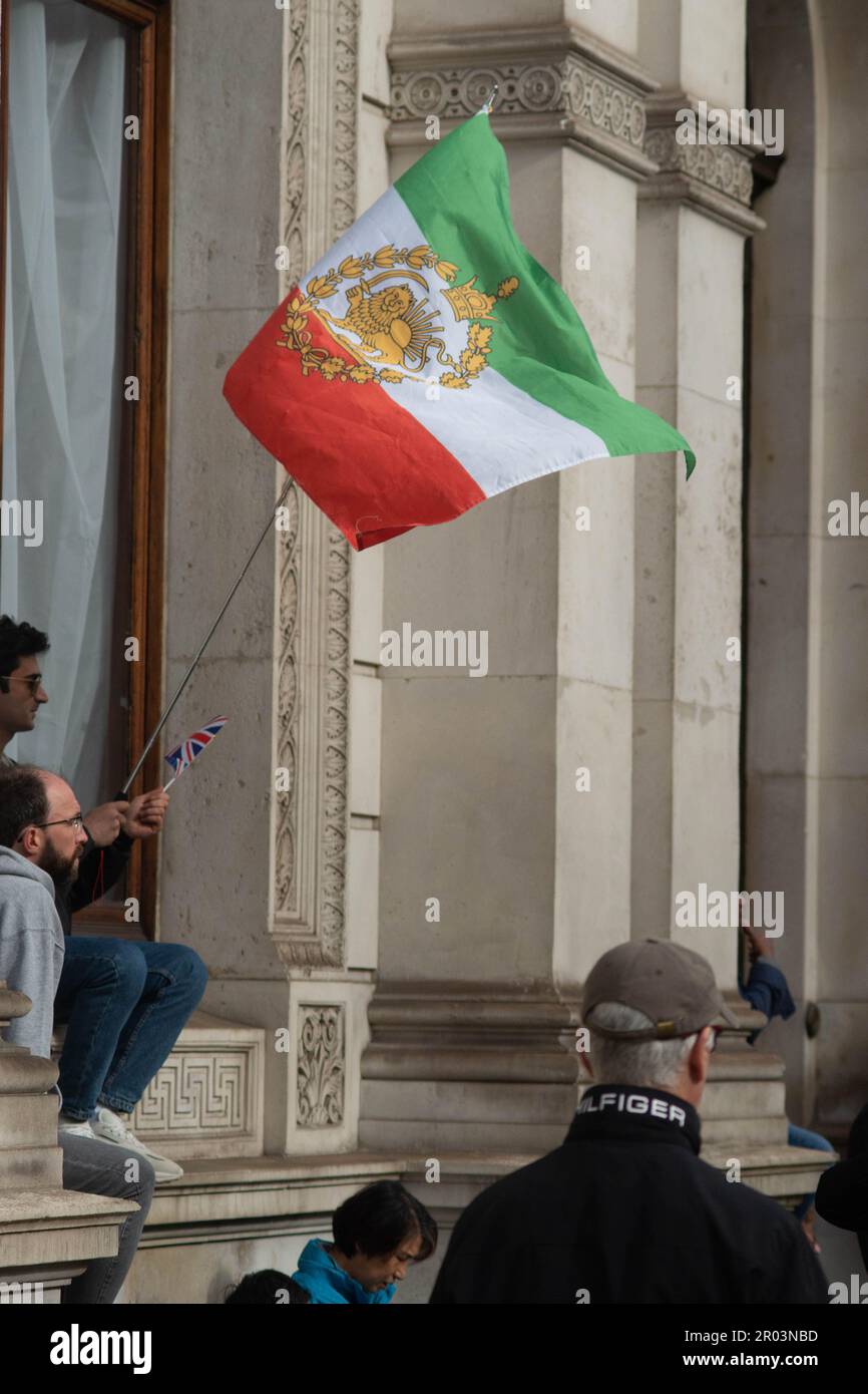 London, UK. , . Coronation Gems, Iranian Royalists and Benjamin Dog ...