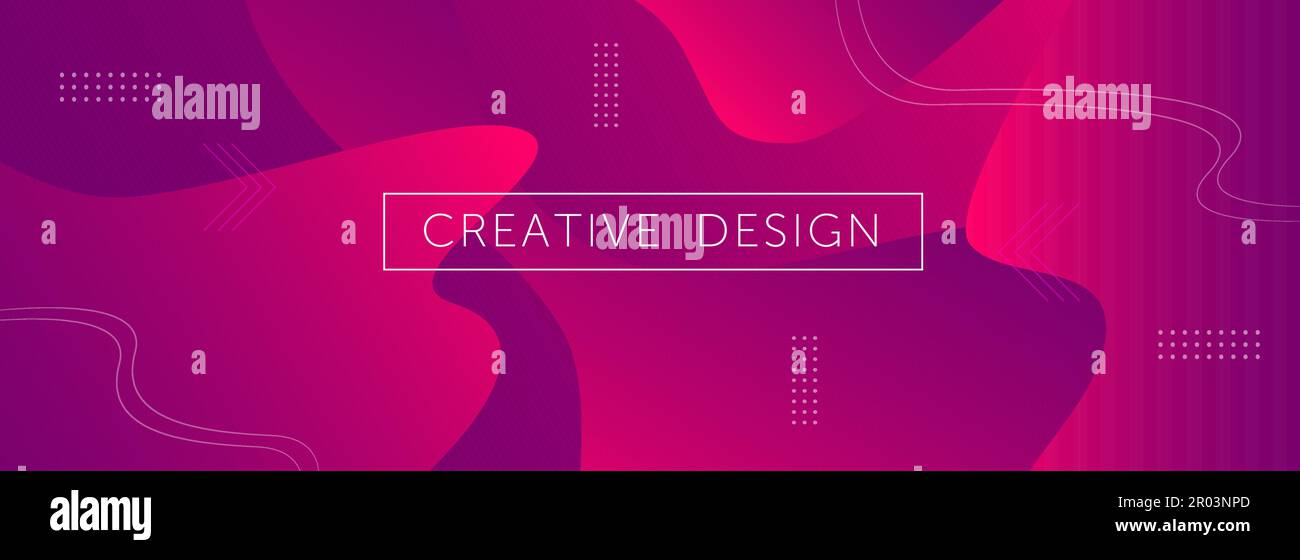 Vector illustration banner abstract background. Crimson with waves ...