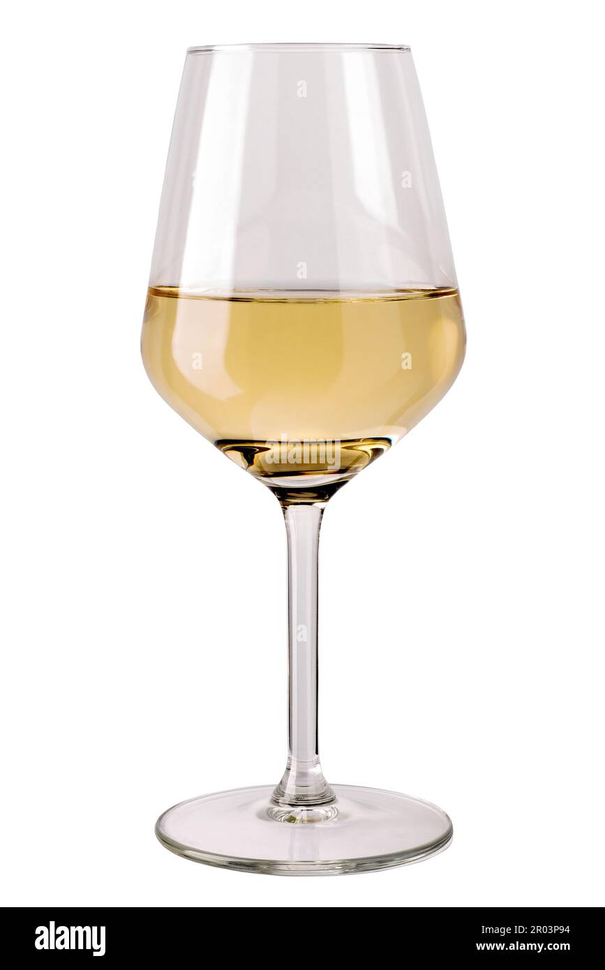 White wine goblet isolated on white with clipping path included Stock ...