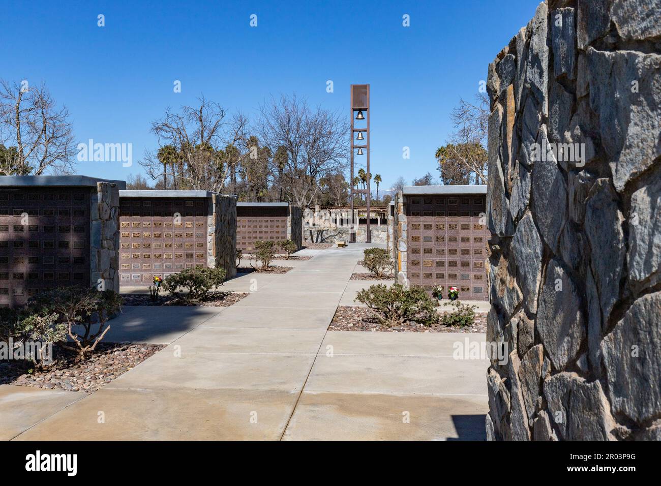 Riverside, CA USA - Feb 20, 2023: Veterans Memorail Cemetery Stock ...
