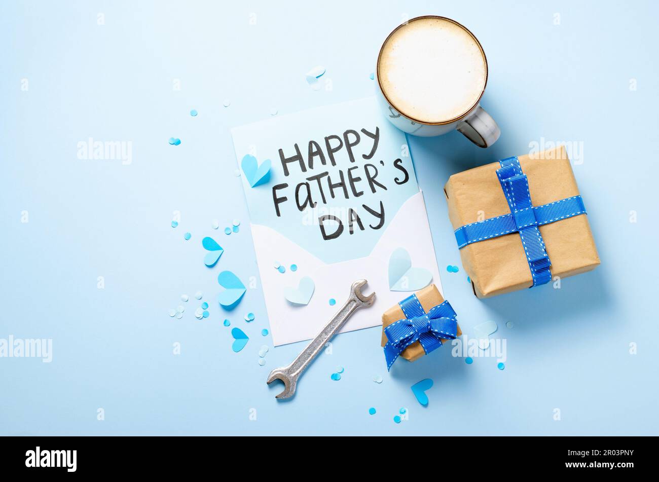 Happy Father's Day Concept, Greeting card, Father's Day Breakfast with ...