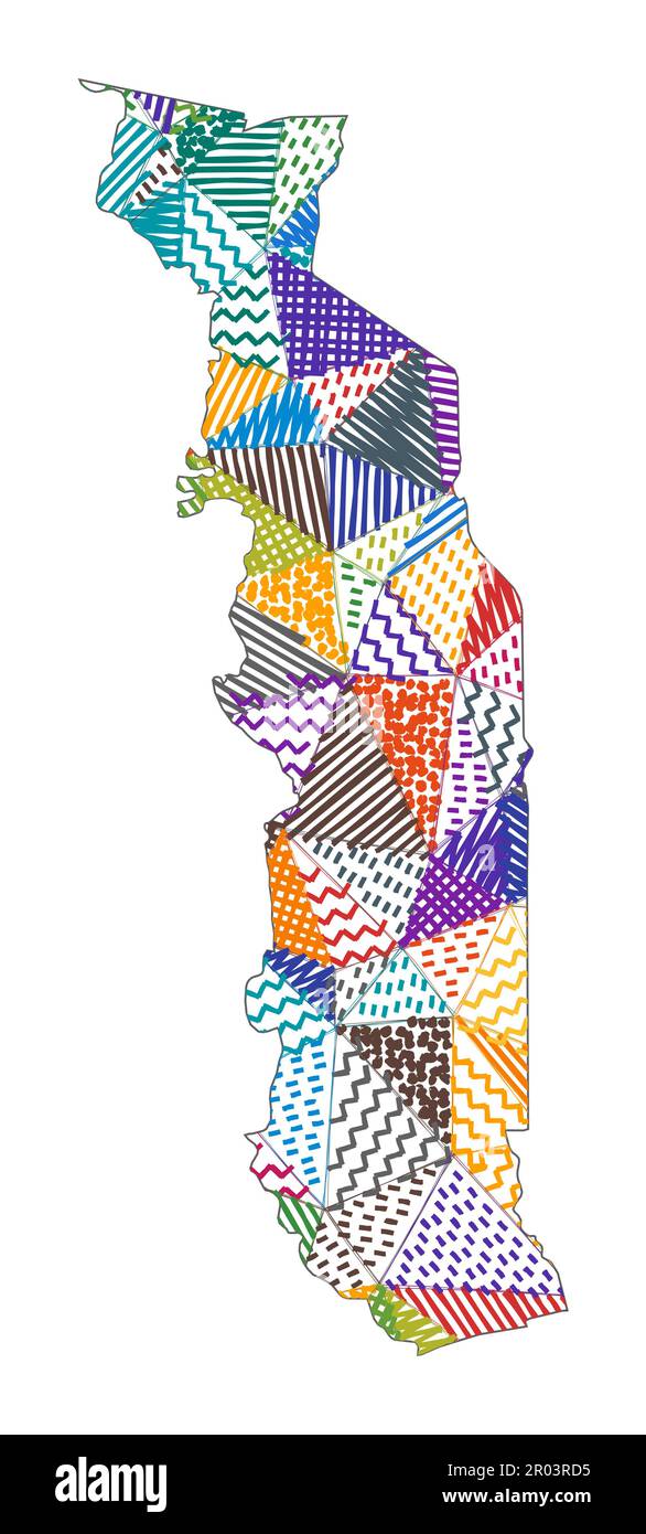 Togo vector outline map hi-res stock photography and images - Alamy