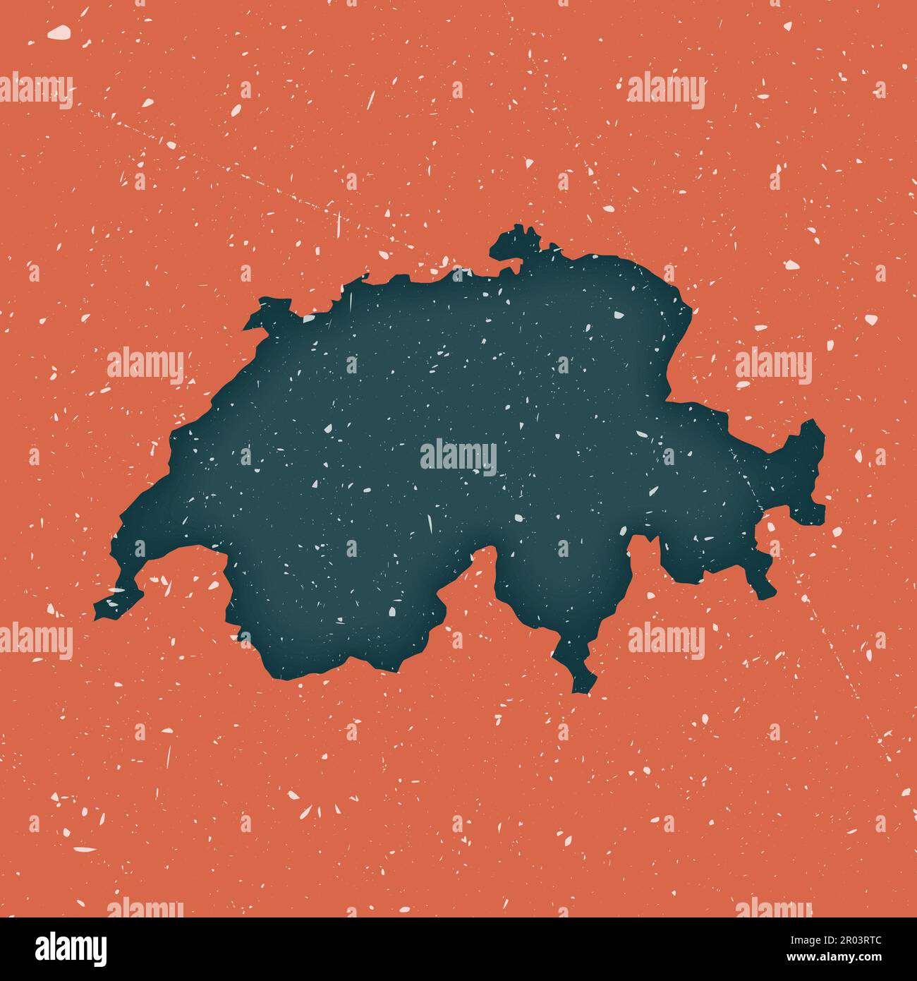 Switzerland vintage map. Grunge map of the country with distressed ...