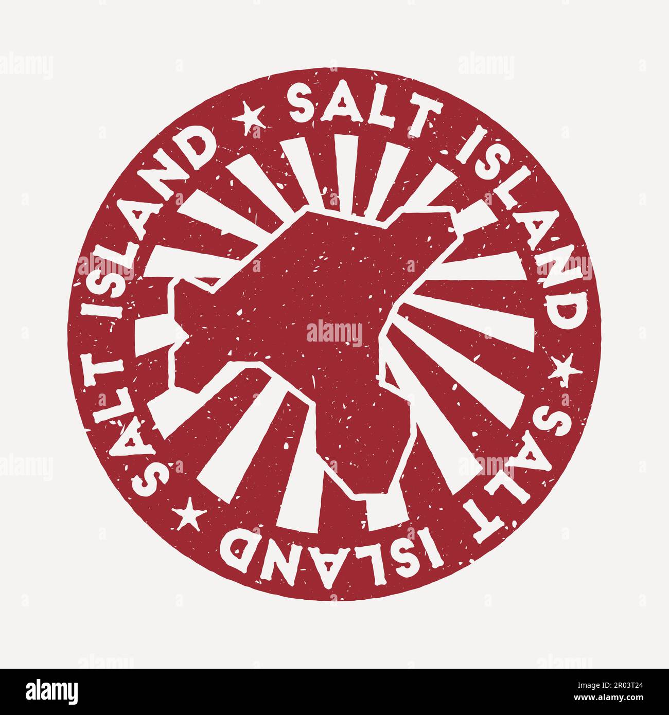 Salt Island stamp. Travel red rubber stamp with border shape, vector ...