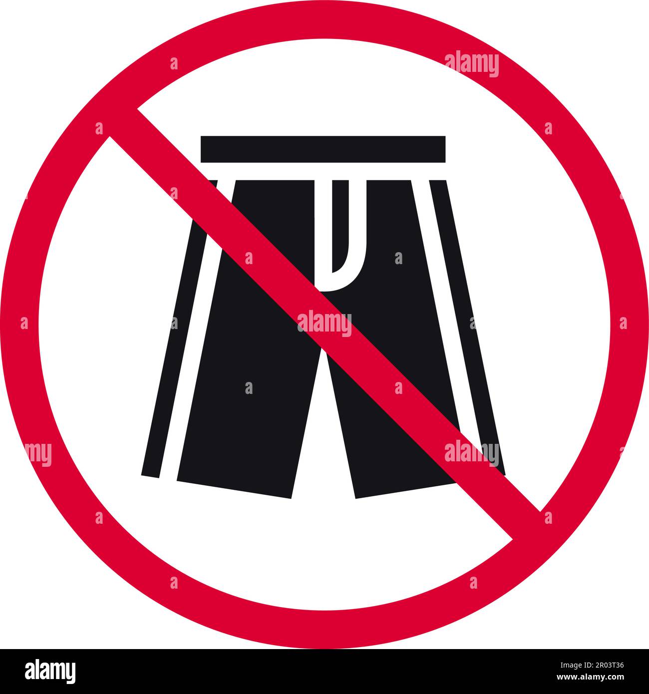 No short prohibited sign, forbidden modern round sticker, vector ...