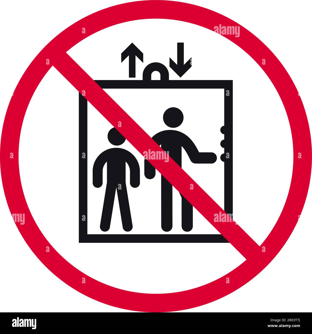 Do not use this lift prohibited sign, forbidden modern round sticker ...