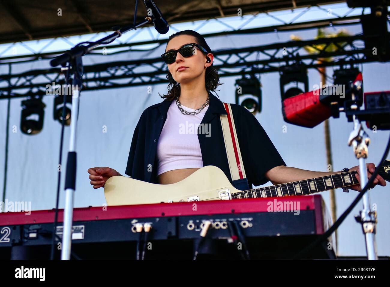 Redondo Beach, California, May 5, 2023 - Keyboardist/guitarist Leandra ...
