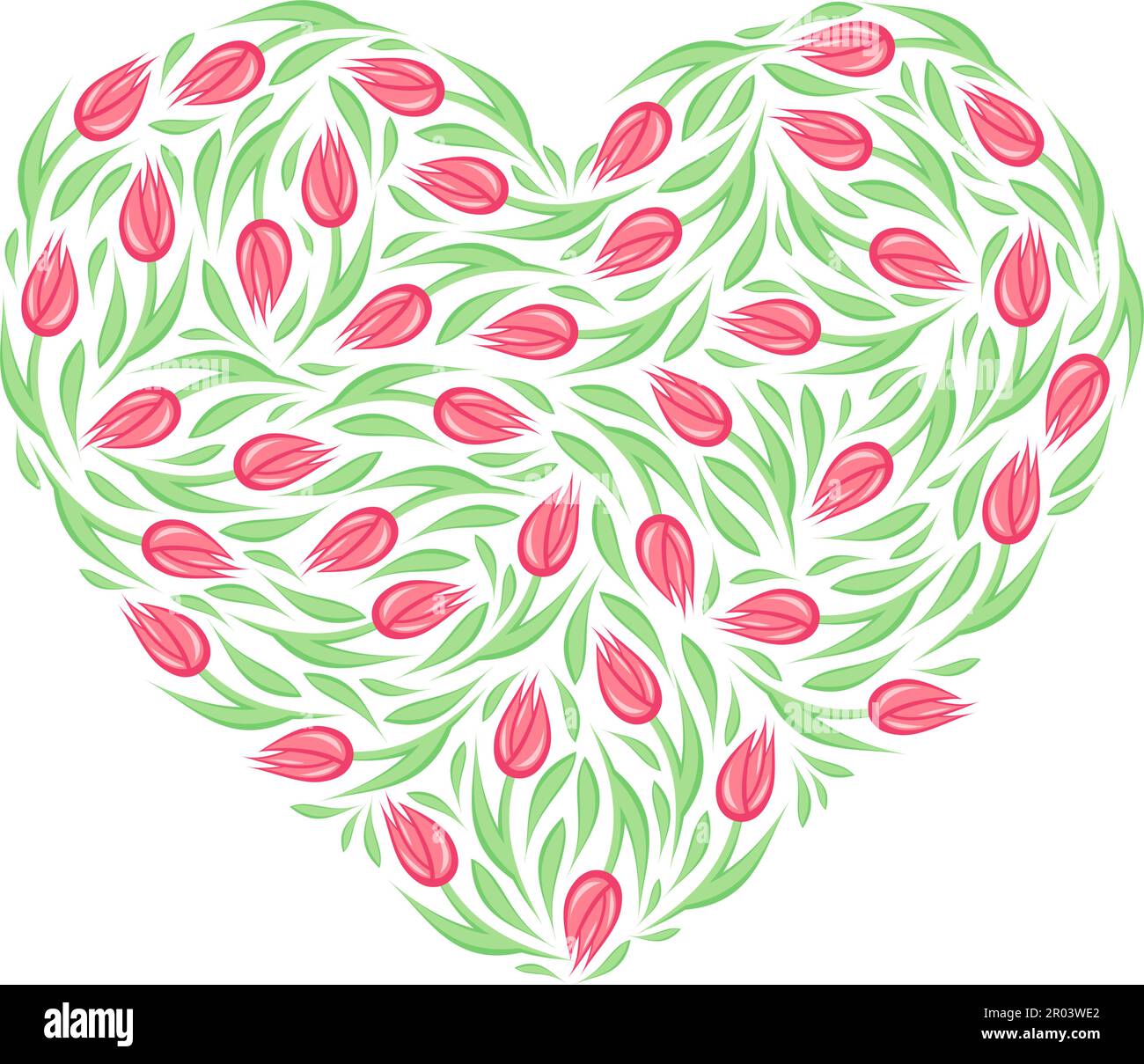Tulip heart template. Vector illustration Stock Vector Image & Art - Alamy