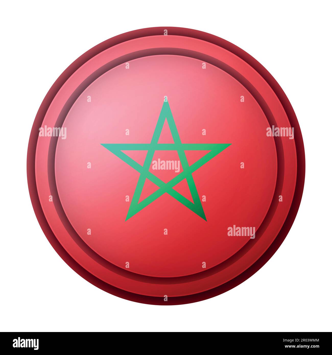 Glass light ball with flag of Morocco. Round sphere, template icon ...