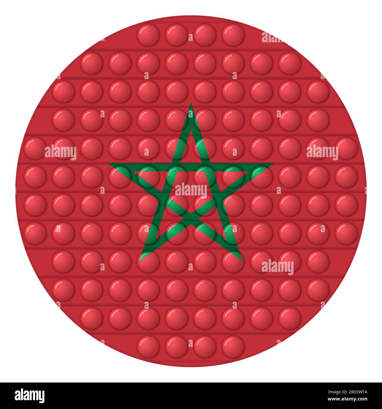 Glass light ball with flag of Morocco. Round sphere, template icon ...
