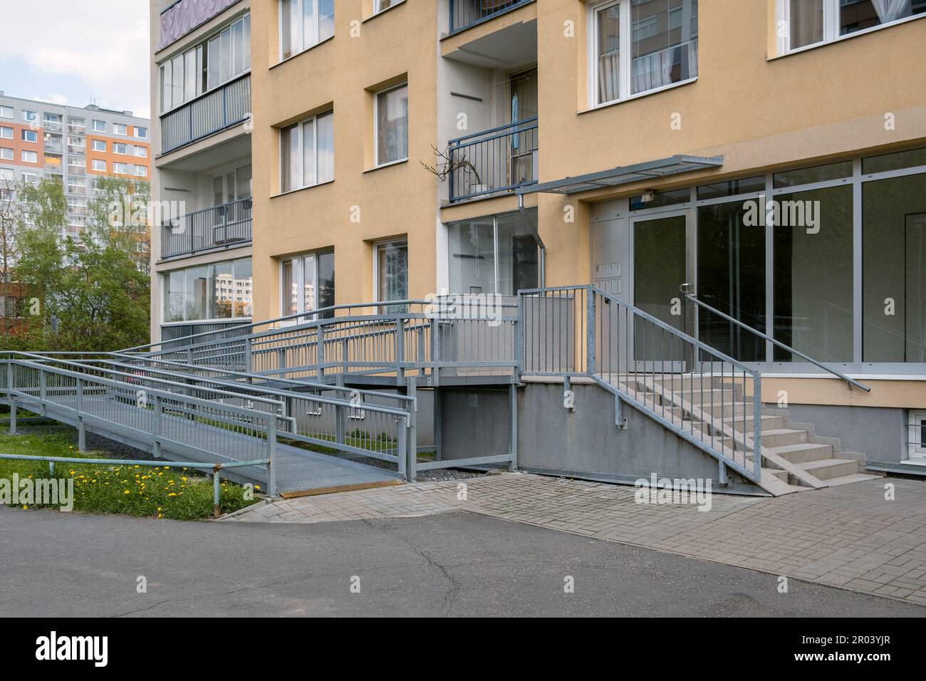 Metal Ramp for wheelchair, Metal construction for disabled people in ...