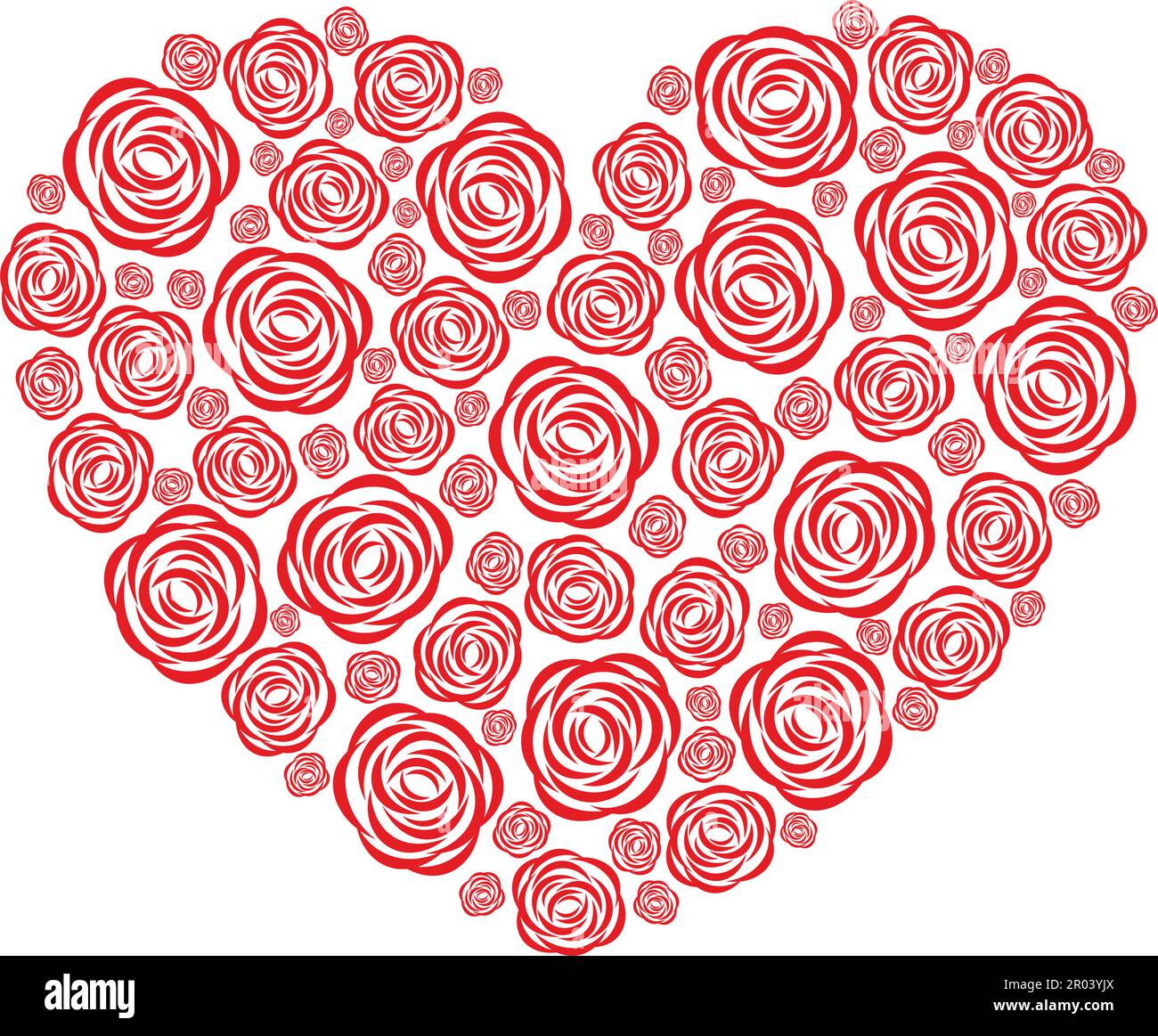 Rose heart template. Vector illustration Stock Vector Image & Art - Alamy