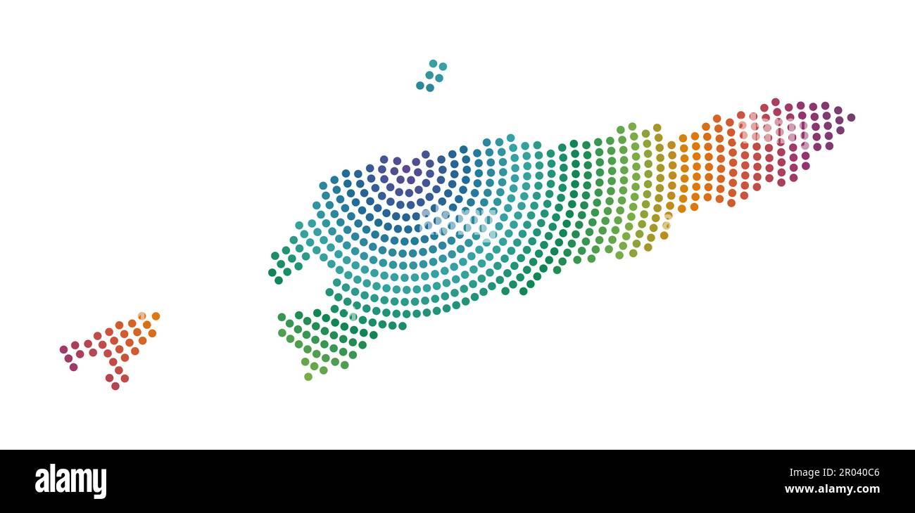 Timor-Leste dotted map. Digital style shape of Timor-Leste. Tech icon ...