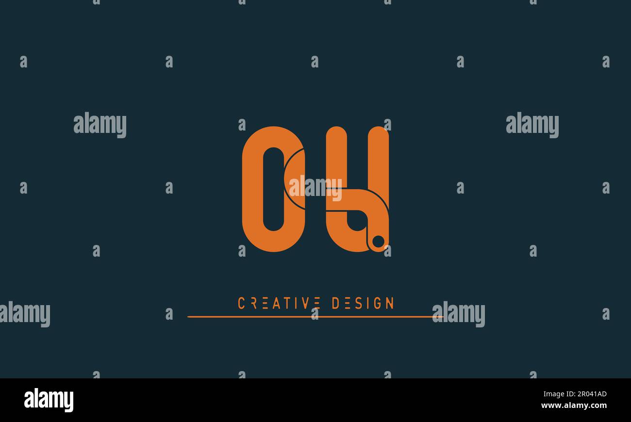Alphabet letters Modern Creative logo OU , UO Stock Vector Image & Art ...