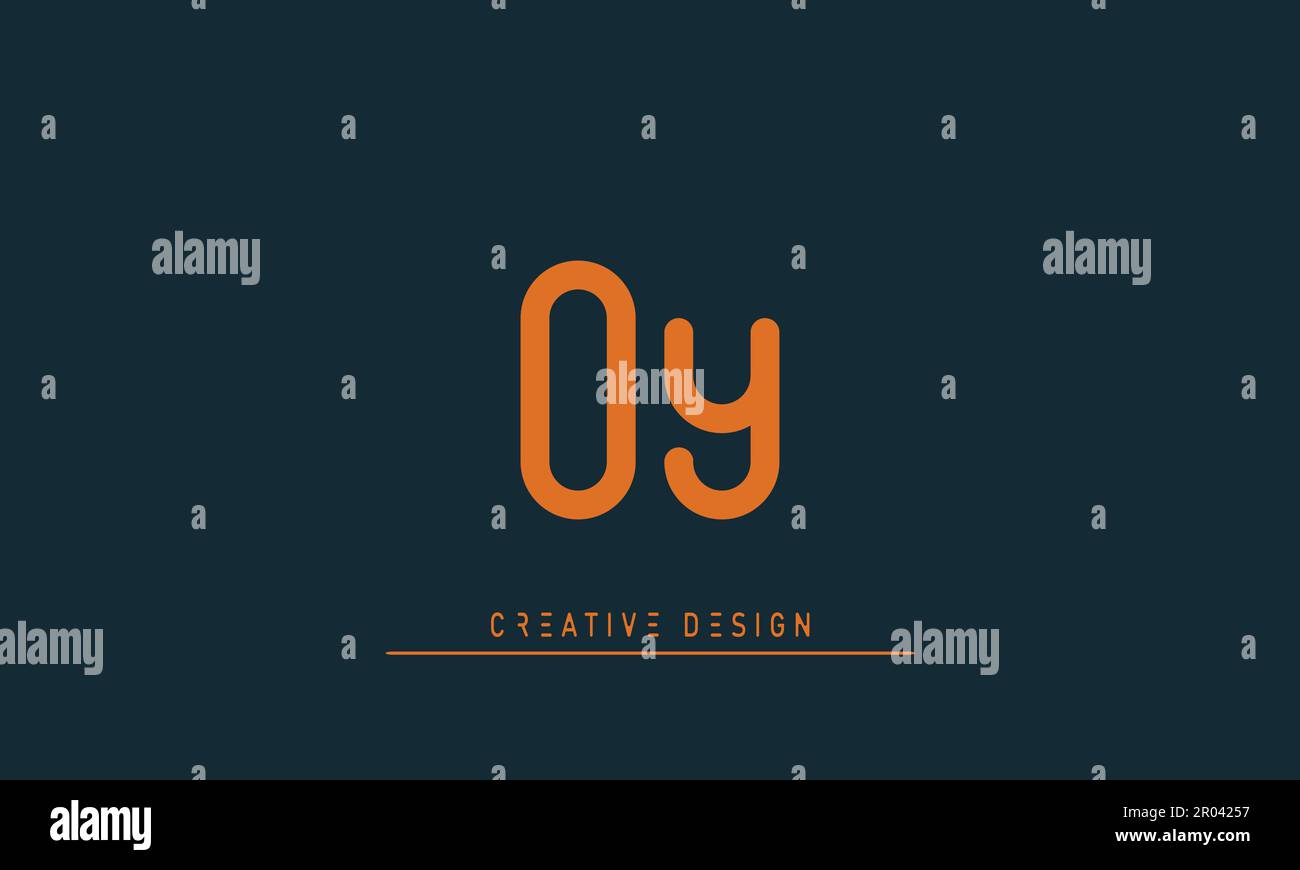 Alphabet letters Modern Creative logo OY , YO Stock Vector Image & Art ...
