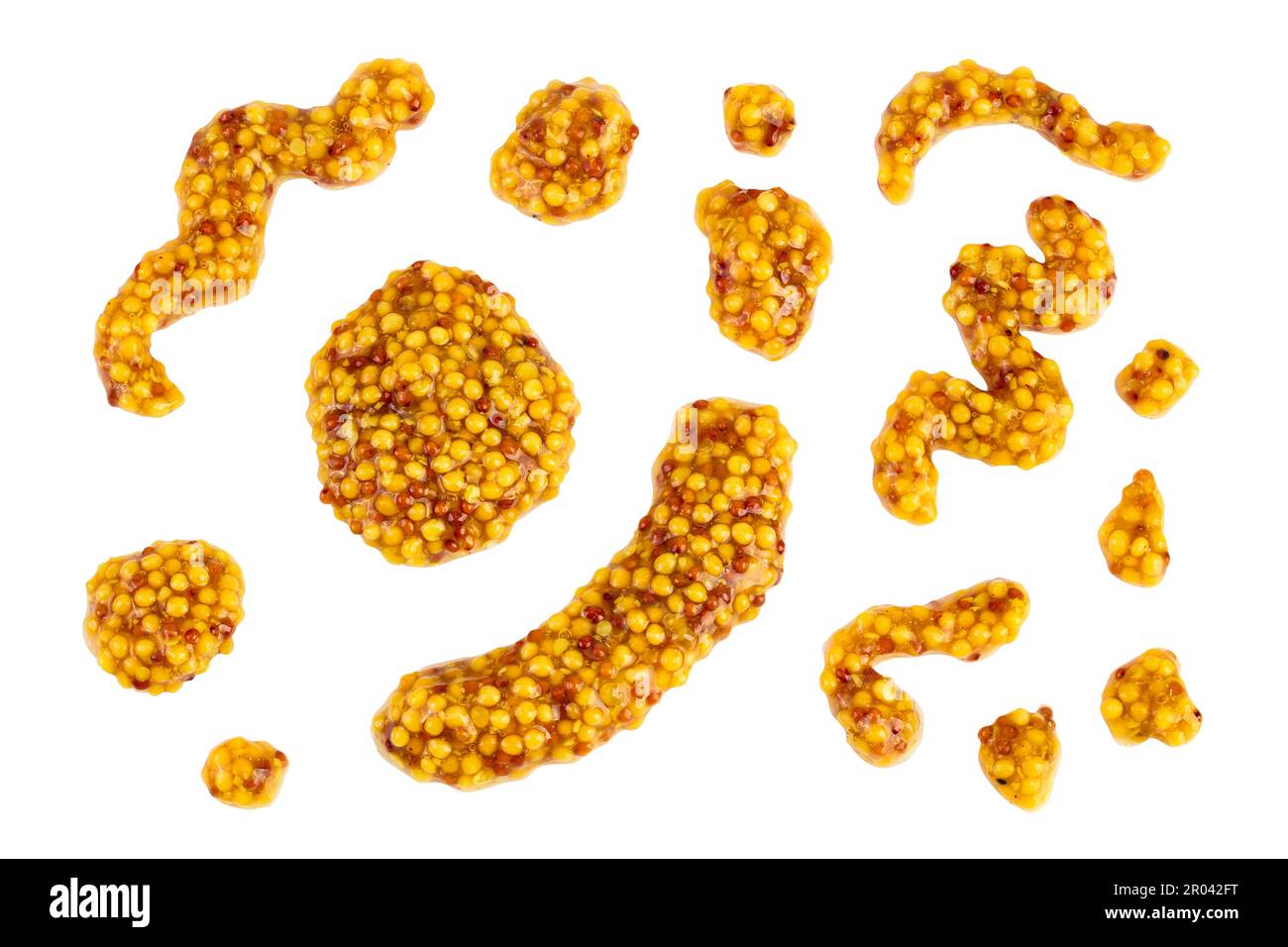 french mustard isolated on white background with full depth of field ...