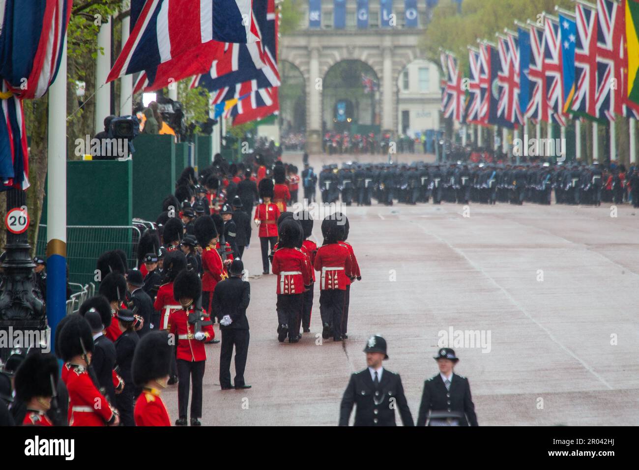 London, England, UK. 6th May, 2023. Military procession on The Mall as ...