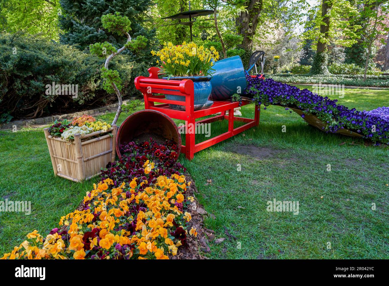 Botanical Gardens in the spring Wroclaw Lower Silesia Poland Stock ...