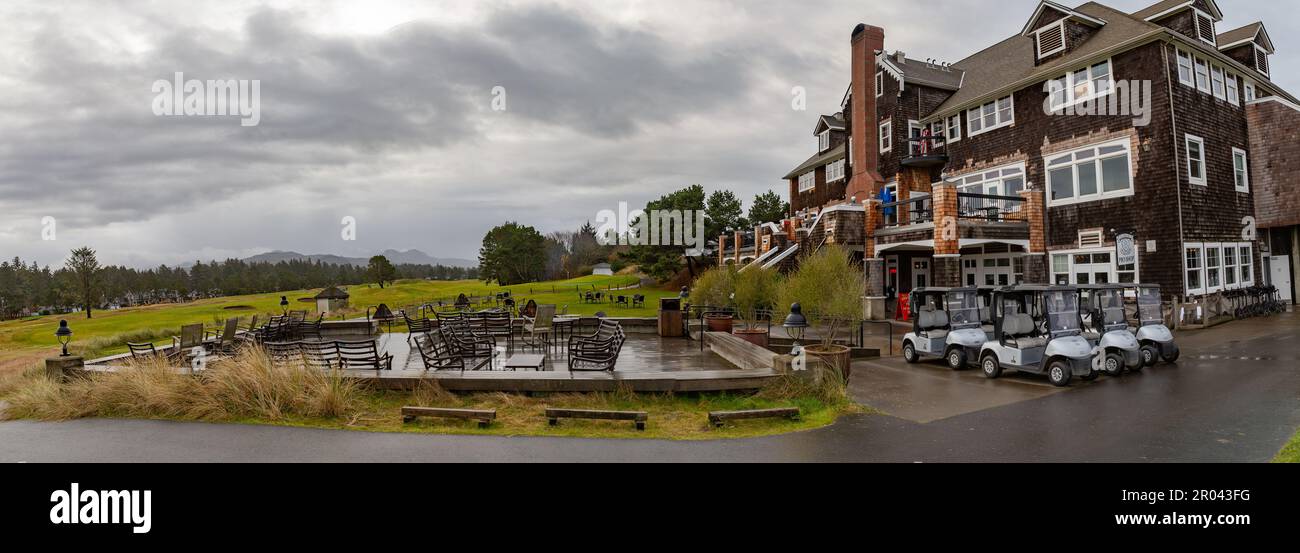 Gearhart Beach, Oregon, USA - November 27, 2022: Profile of clubhhouse ...