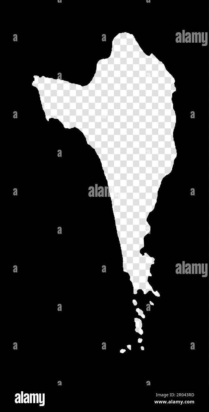 Stencil map of Phu Quoc. Simple and minimal transparent map of Phu Quoc ...