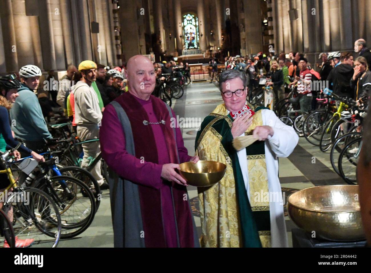 New York, USA. 06th May, 2023. The Very Reverend Patrick Malloy blesses ...