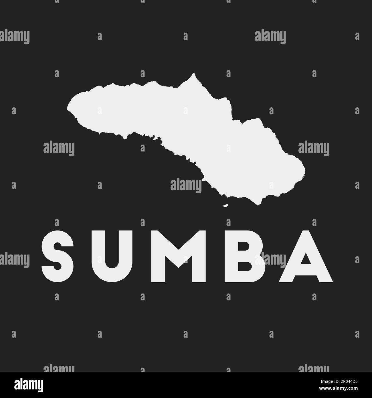 Sumba icon. Island map on dark background. Stylish Sumba map with ...