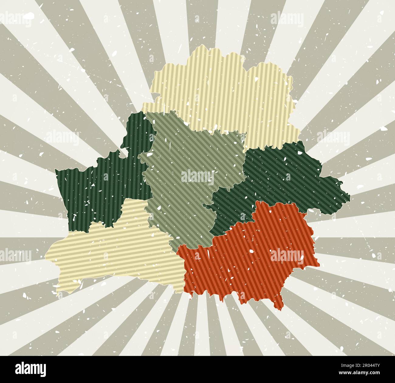 Belarus vintage map. Grunge poster with map of the country in retro ...