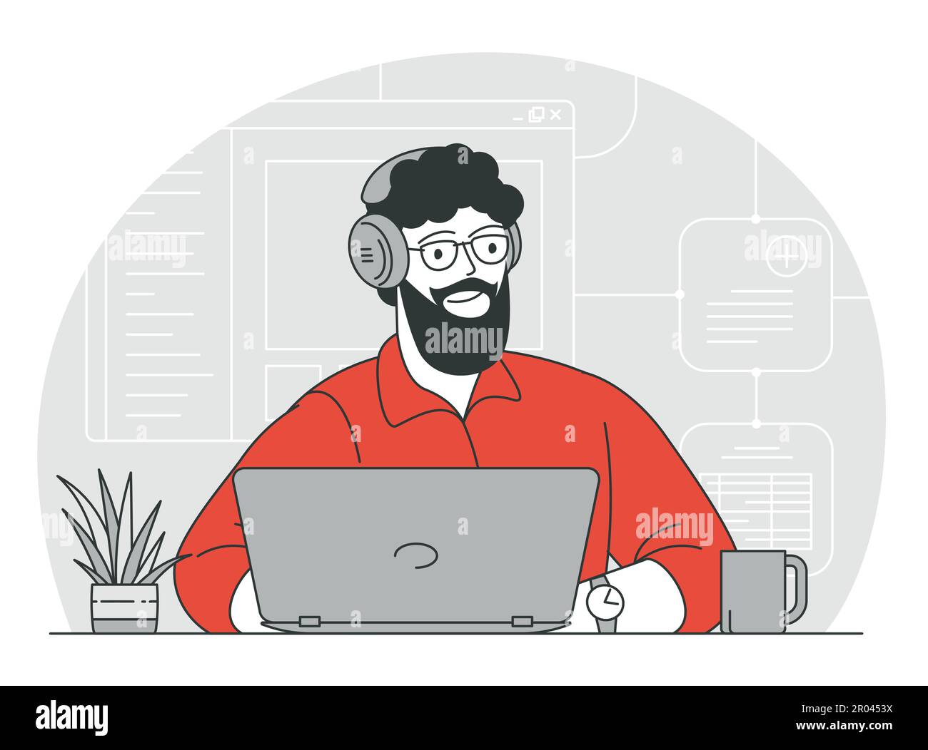 Technical customer support assistant Stock Vector Image & Art - Alamy