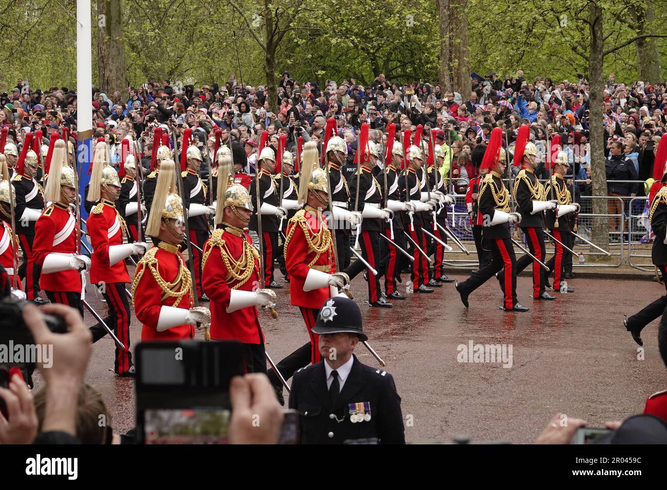 Westminster, London, UK. 6th May, 2023. HM Forces in full military ...