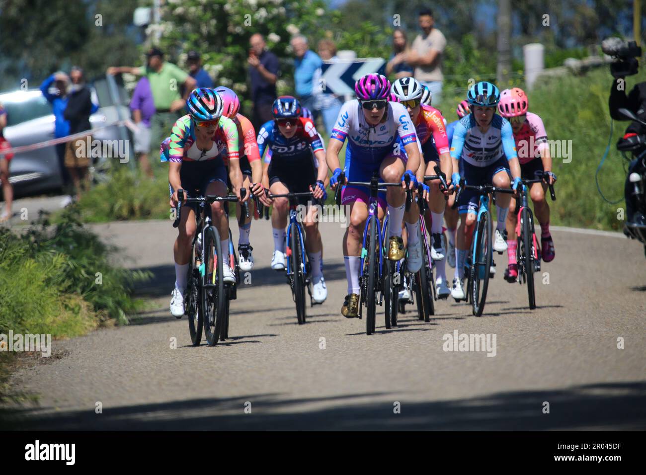 Solorzano, Spain, 06th May, 2023: Team Jayco AlUla cyclist Amber Pate ...