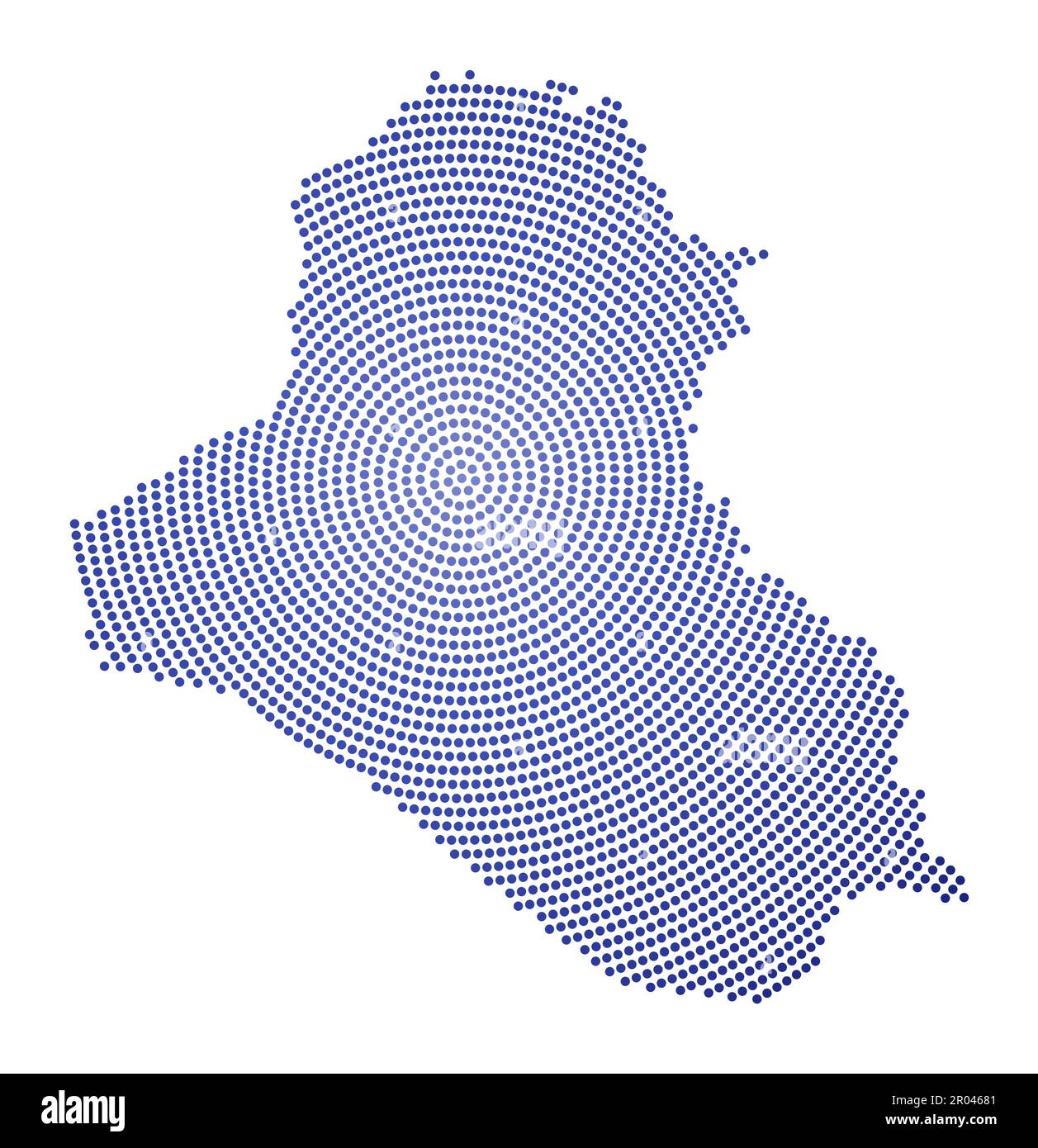 Republic of Iraq dotted map. Digital style shape of Republic of Iraq ...
