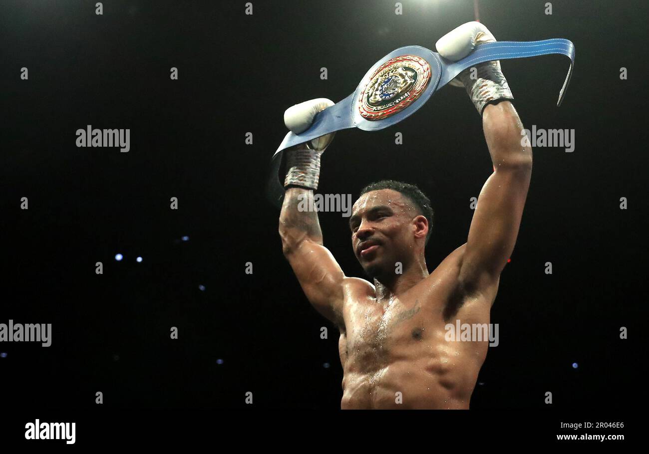 Tyler Denny celebrates victory against Macauley McGowan in the Vacant ...