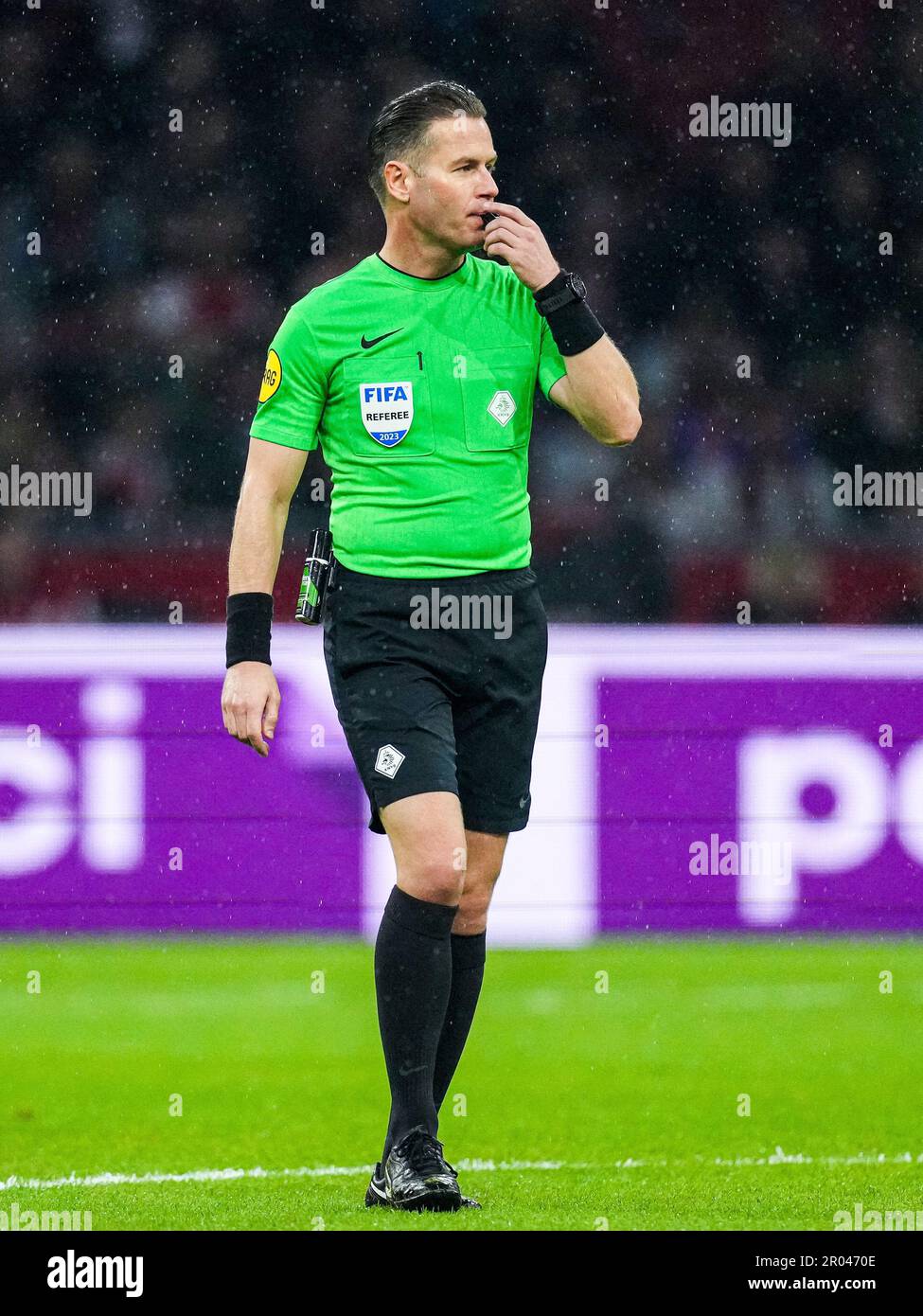 AMSTERDAM - Referee Danny Makkelie during the Dutch premier league ...