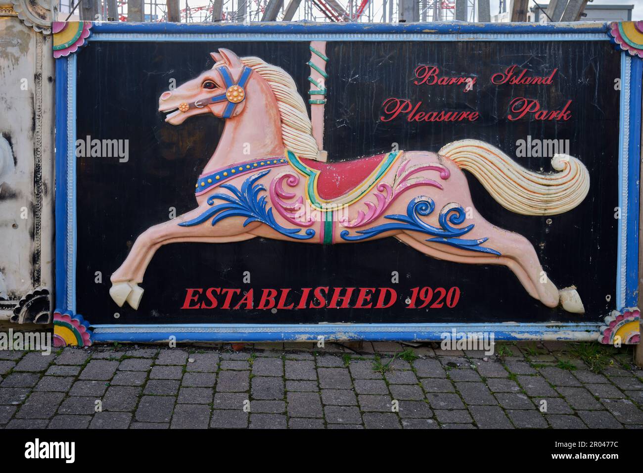 Funfair Horse Barry Island Pleasure Park Barry South Wales Stock Photo ...