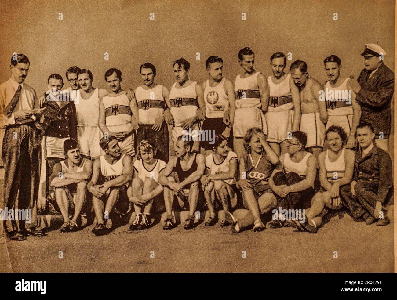 1932 Olympics, Los Angeles.The entire German national team entered in ...