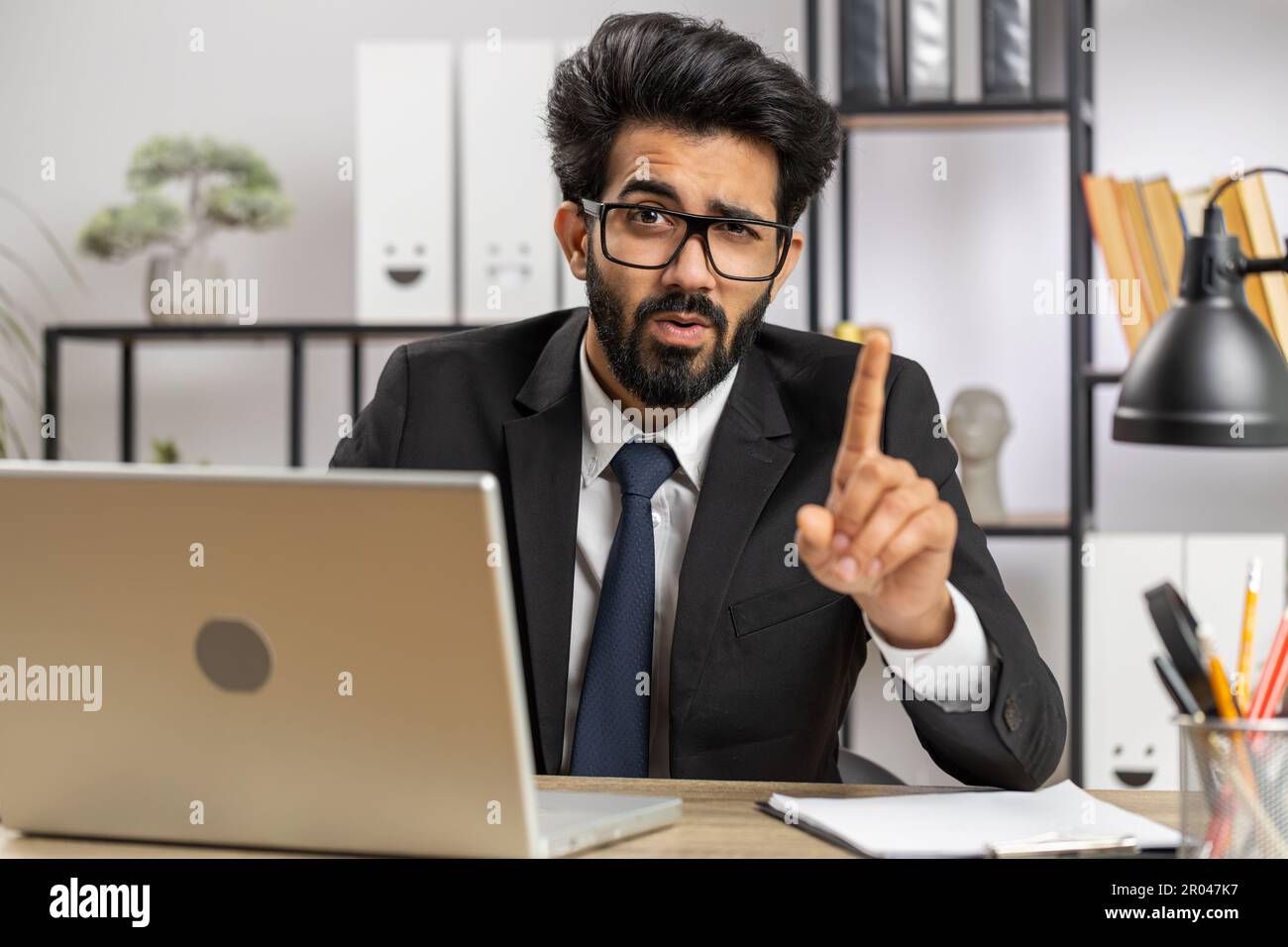 Indian business man saying no hi-res stock photography and images - Alamy