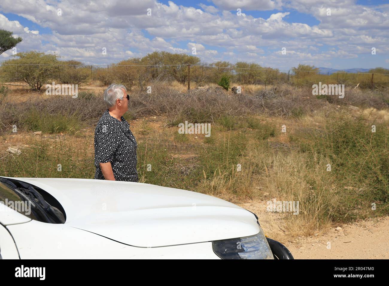 pause on a trip through Namibia Stock Photo - Alamy