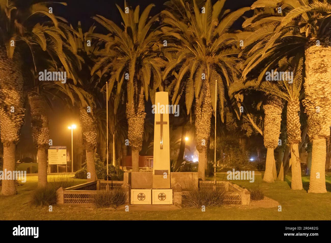 monument at night in swakopmund, Namibia Stock Photo - Alamy