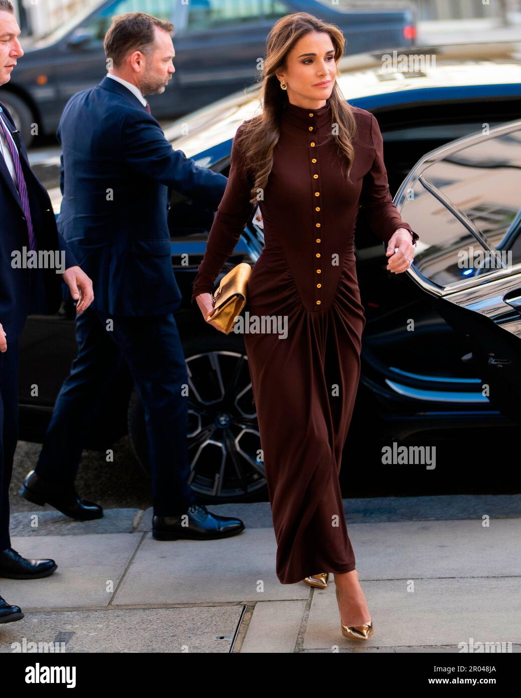 Queen Rania at a reception hosted by King Charles III ahead of His ...
