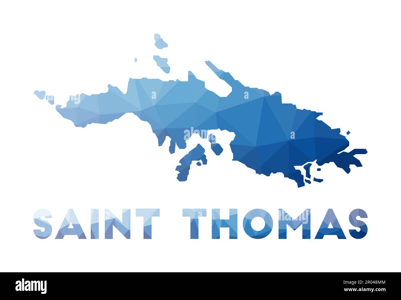 Vector map of saint thomas hi-res stock photography and images - Alamy