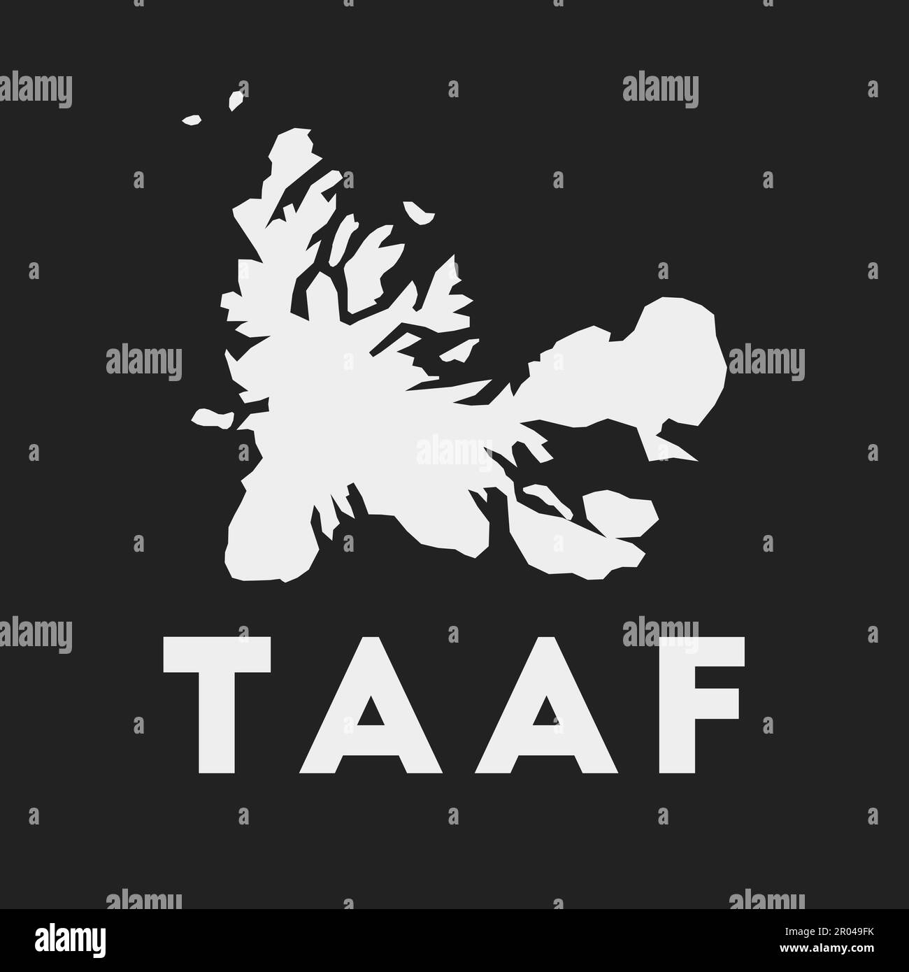 Taaf Icon Country Map On Dark Background Stylish Taaf Map With