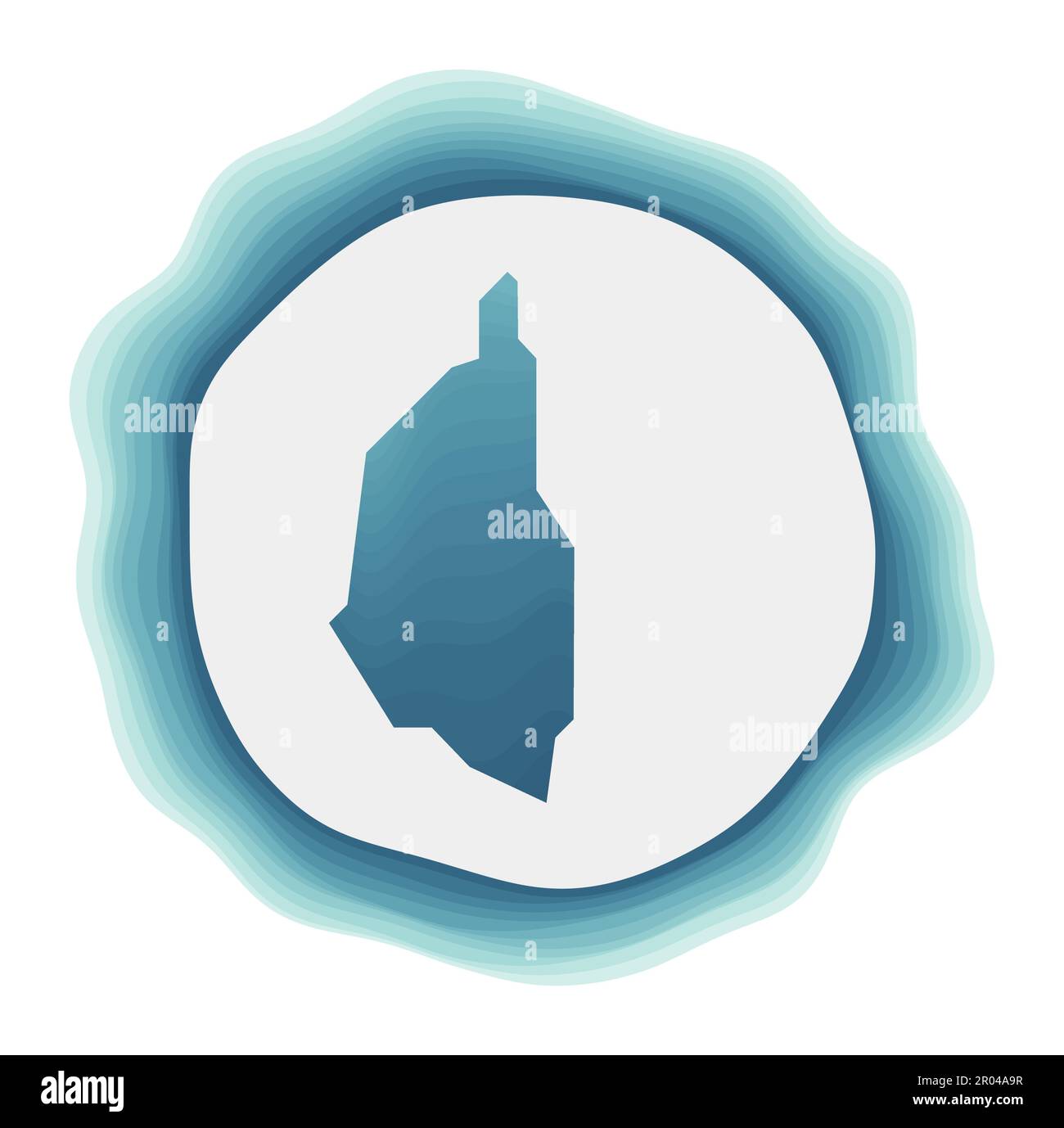 Penang Island logo. Badge of the island. Layered circular sign around ...