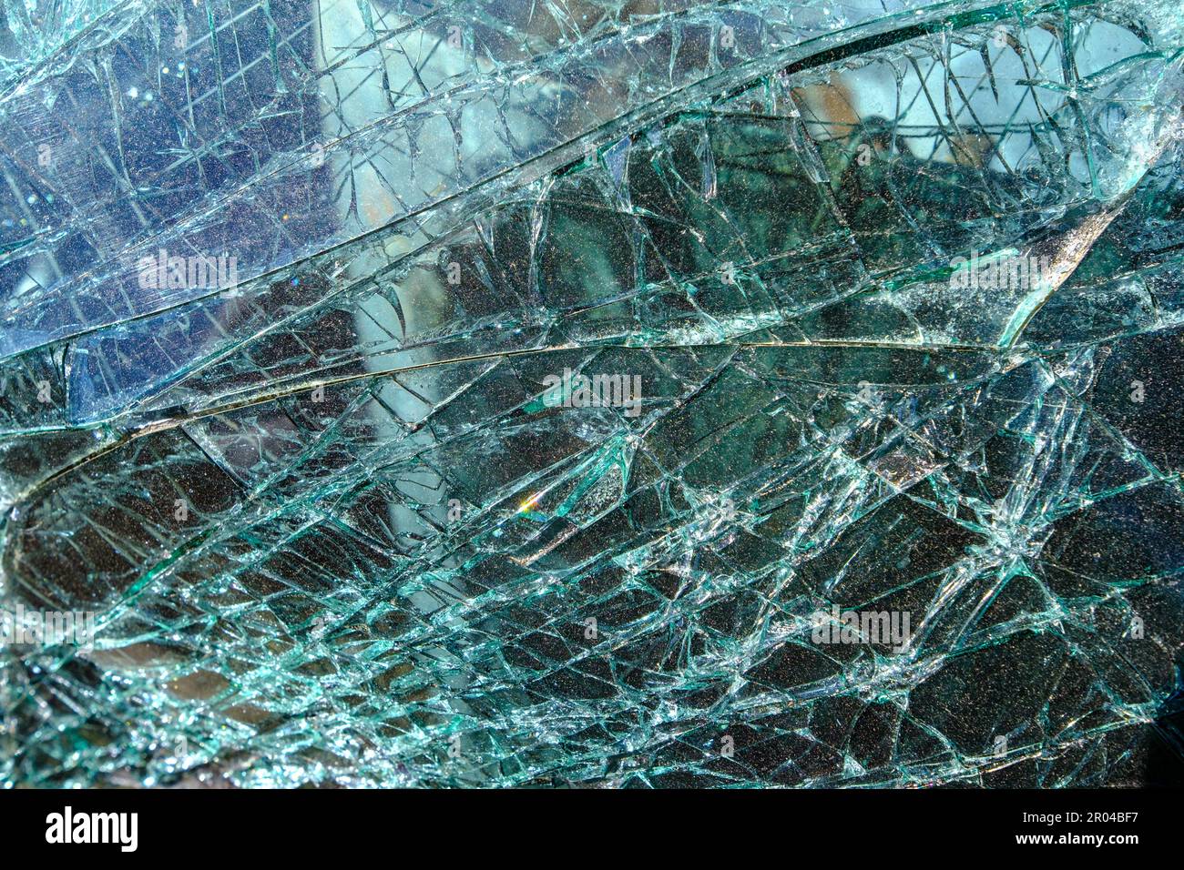 Light blue glass broken texture. Background for car accident texture ...