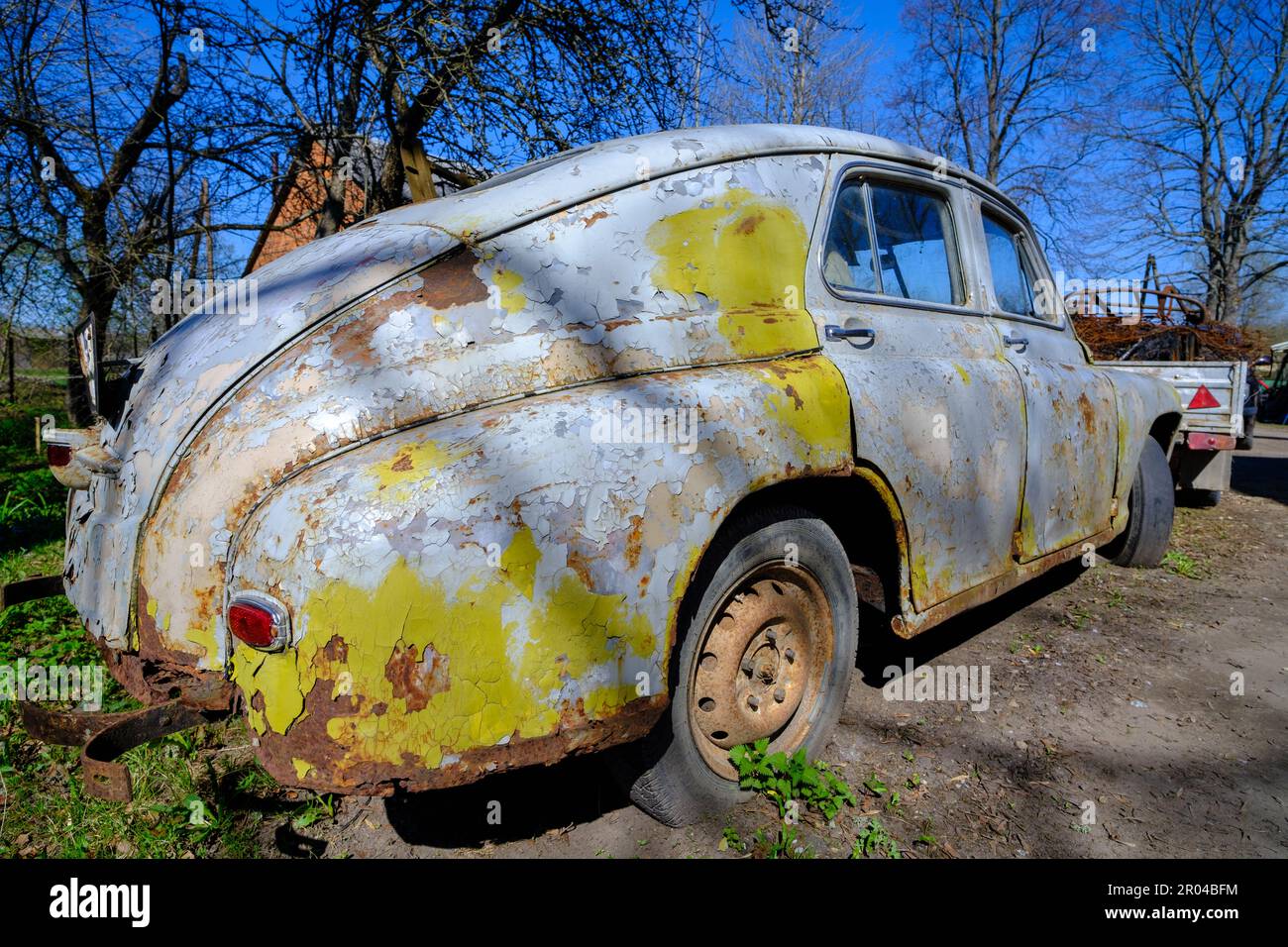 Abandoned Cars, Car Cemetery. Old Retro Rusty Abandoned Car. Vintage car. Old Abandoned Car ...