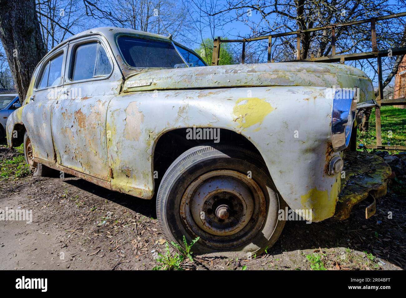 Abandoned Cars, Car Cemetery. Old Retro Rusty Abandoned Car. Vintage car. Old Abandoned Car ...