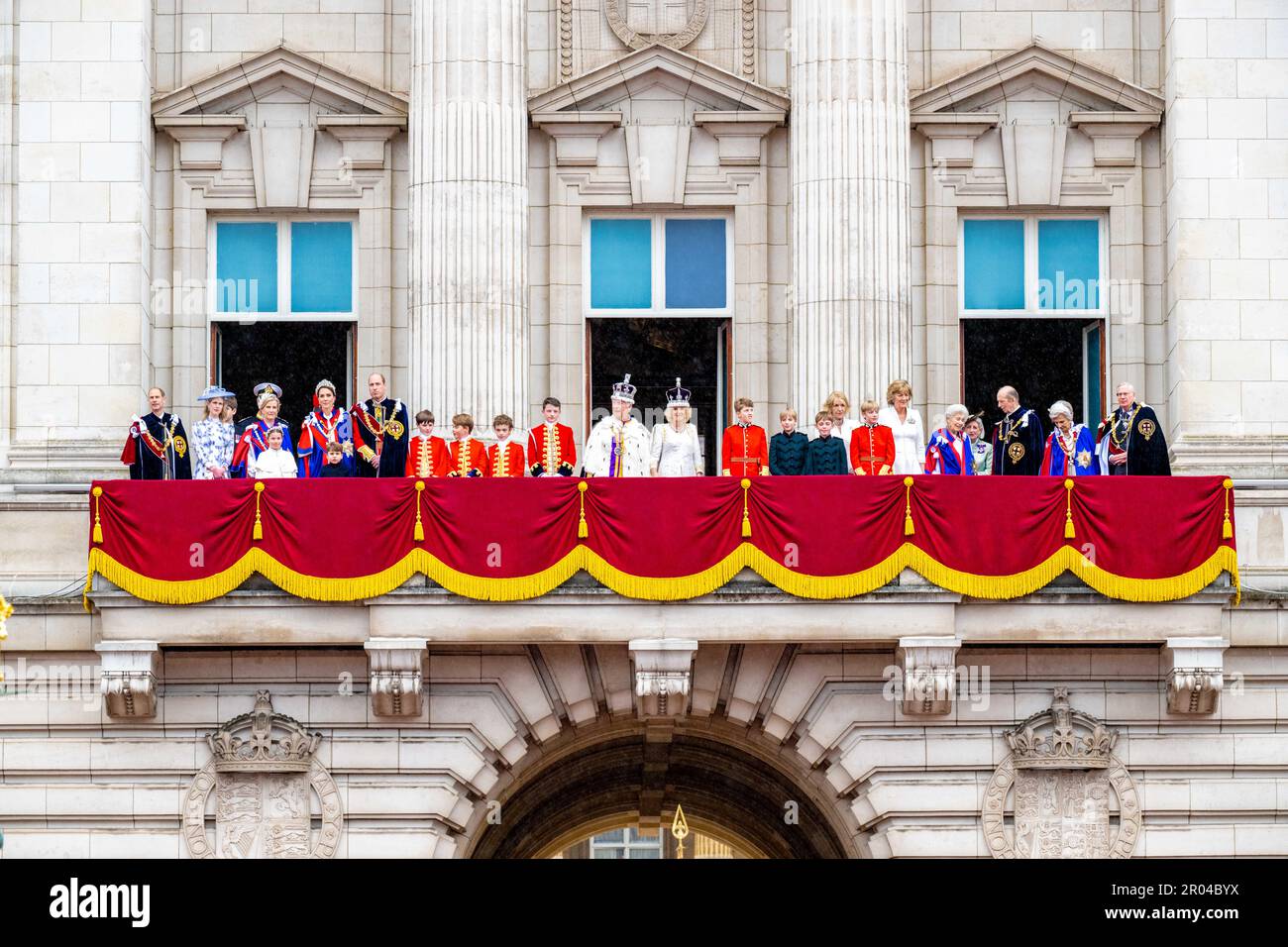 King Charles III and Queen Consort Camilla, Prince William of Wales and ...