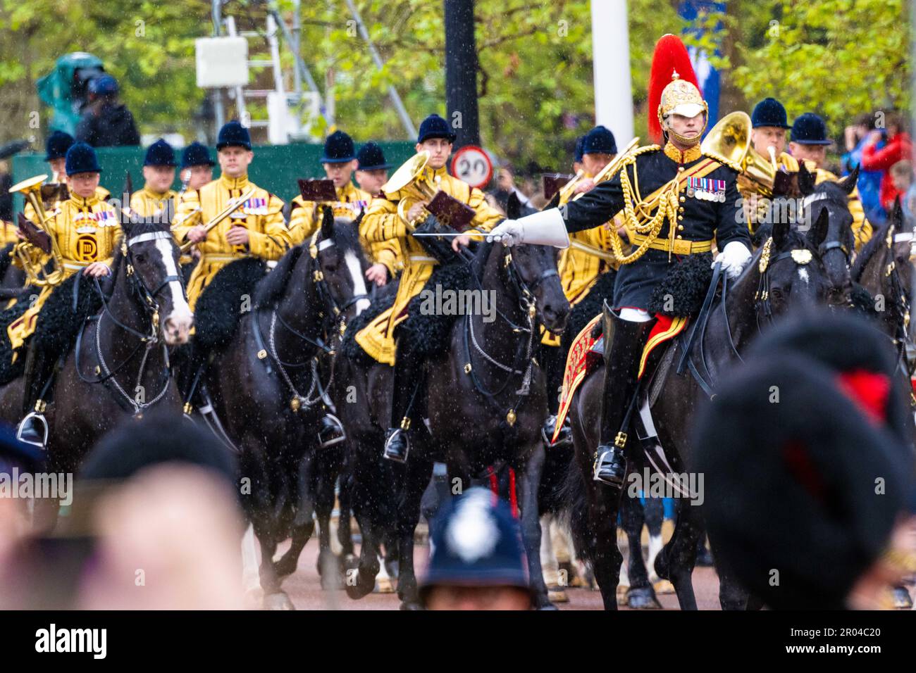 British Royal Guard during the procession from Buckingham Palace to the ...