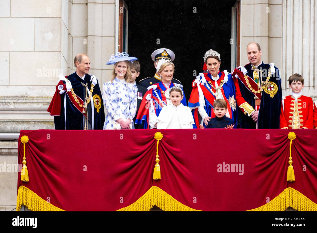 King Charles III and Queen Consort Camilla, Prince William of Wales and ...