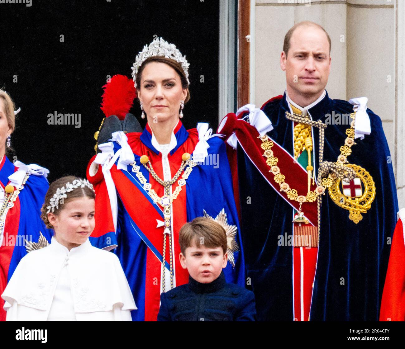 King Charles III and Queen Consort Camilla, Prince William of Wales and ...