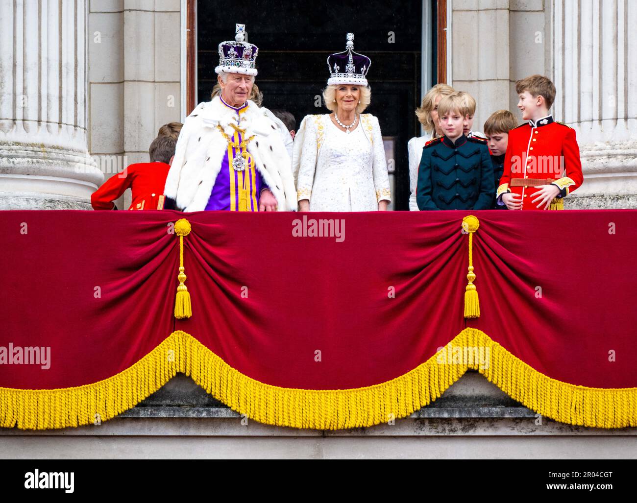 London, UK. 06th May, 2023. King Charles III and Queen Consort Camilla ...